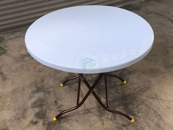 Meja Plastik Lipat Bulat | Round Plastic Folding Tables c/w round tube ...